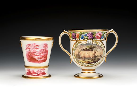 Bonhams : A rare Spode loving cup, circa 1820