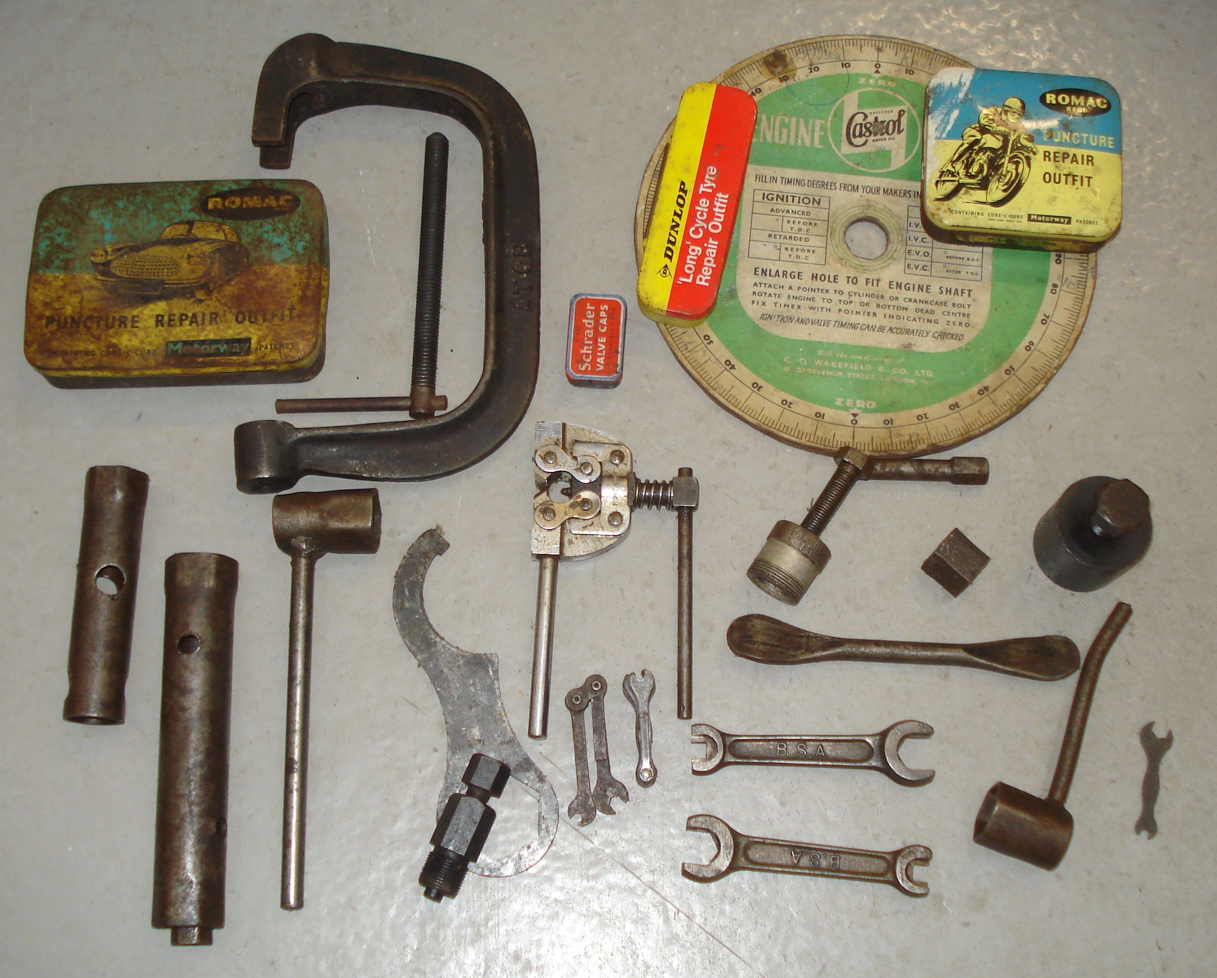 Bonhams Cars : Assorted tools for BSA,