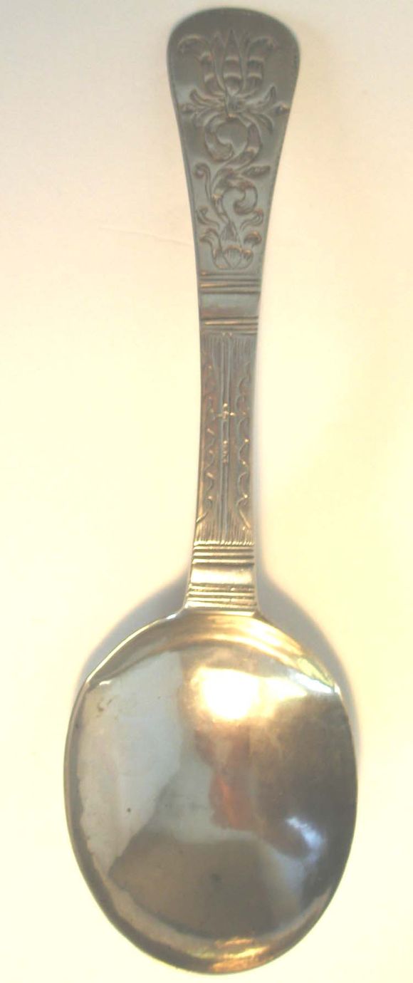 Bonhams : An 18th century Scandinavian silver spoon, stamped once with ...