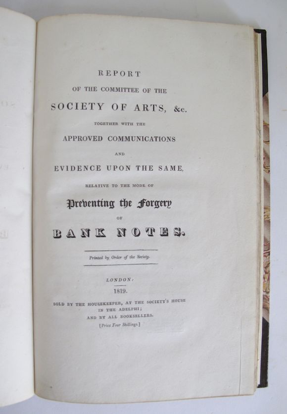 Bonhams : FORGERY OF BANK NOTES Report, of the Committee of the ...