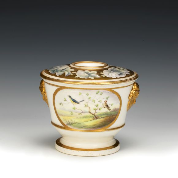 Bonhams : A very rare and important Nantgarw inkwell painted by Thomas ...
