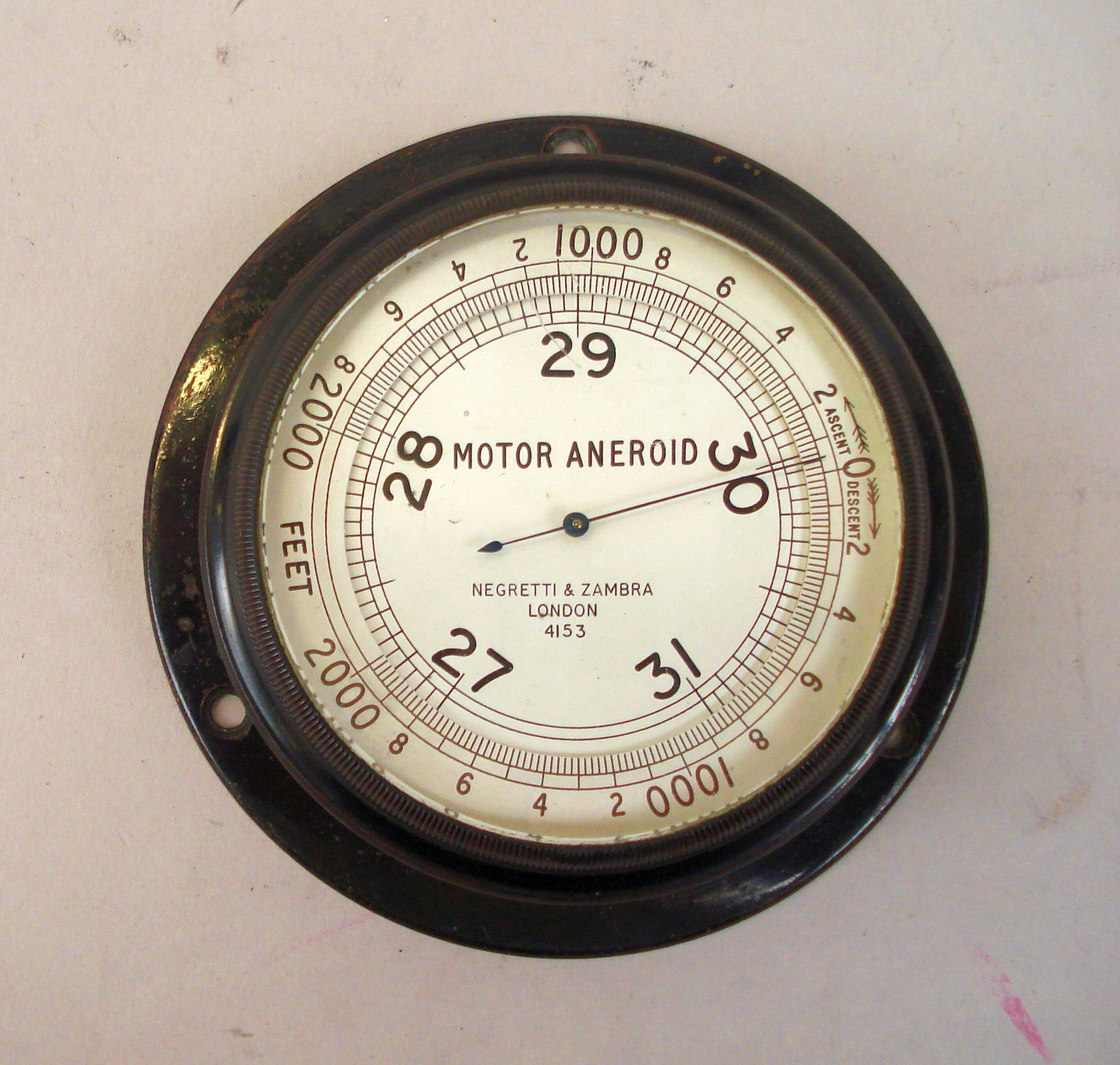 Bonhams Cars : A fine Motor Aneroid by Negretti and Zambra, London,