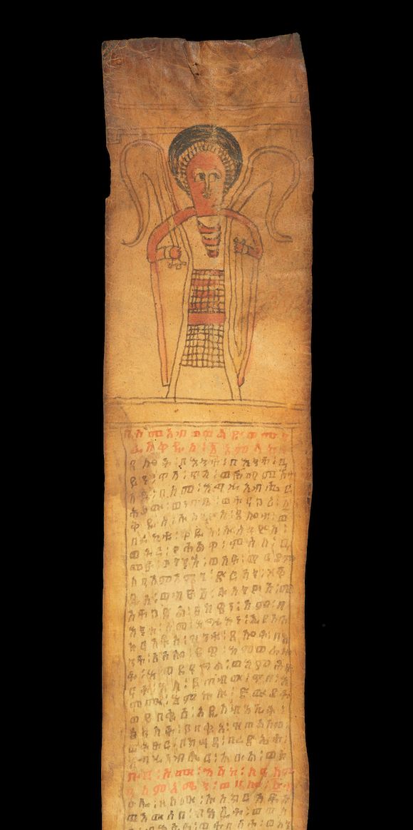 Bonhams : Three manuscripts of Christian prayers on vellum in scroll ...