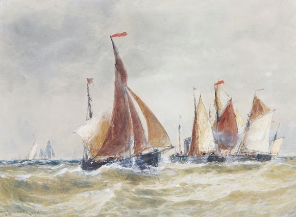 Bonhams : Thomas Bush Hardy (British, 1842-1897) Fishing boats