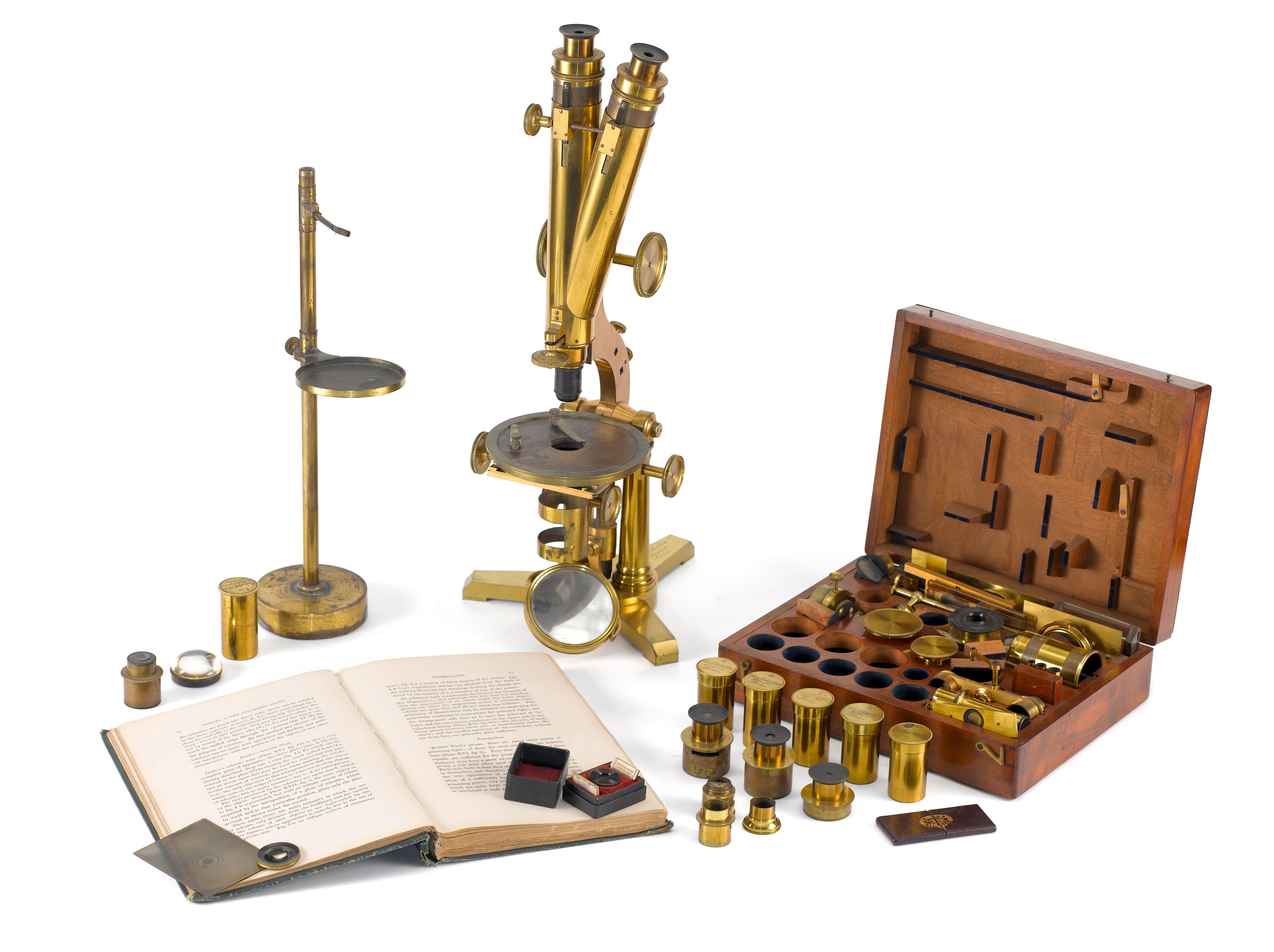 Bonhams : A Smith, Beck & Beck brass binocular microscope, English ...
