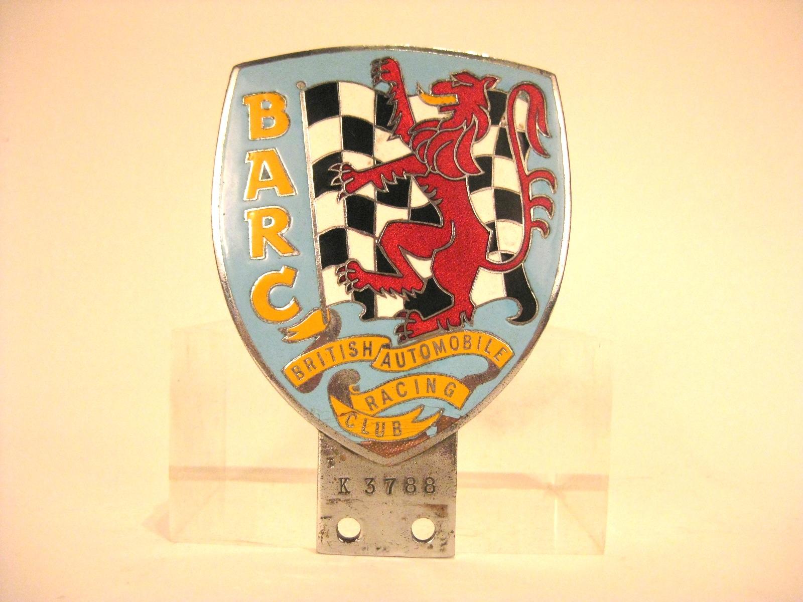 Bonhams Cars : A BRDC enamelled shield badge