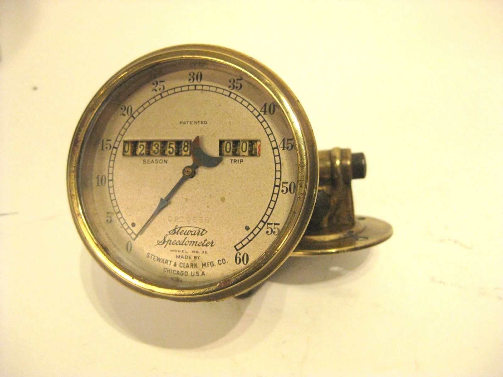 Bonhams Cars : A brass 60mph speedometer Model 26 by Stewart & Clarke ...