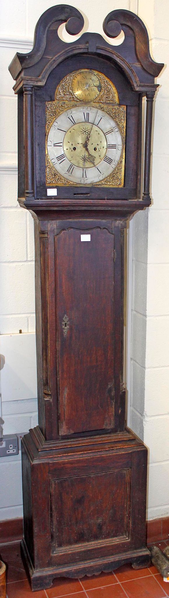 Bonhams : A late 18th Century Caernarvon oak longcase clock Morris ...