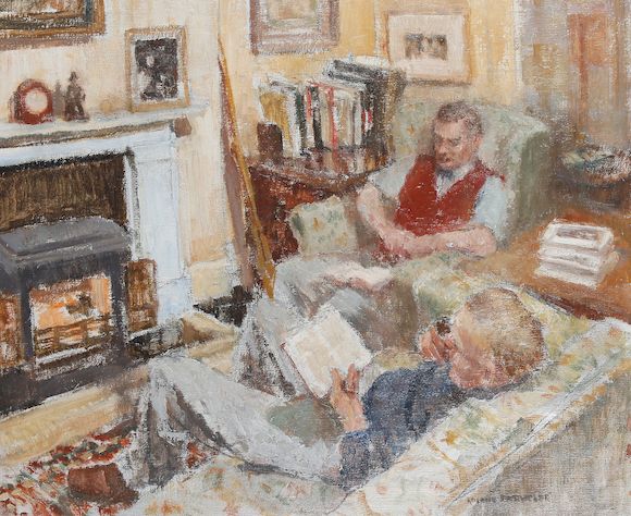 Bonhams : Roland Batchelor (British, 1889-1990) Evening at home