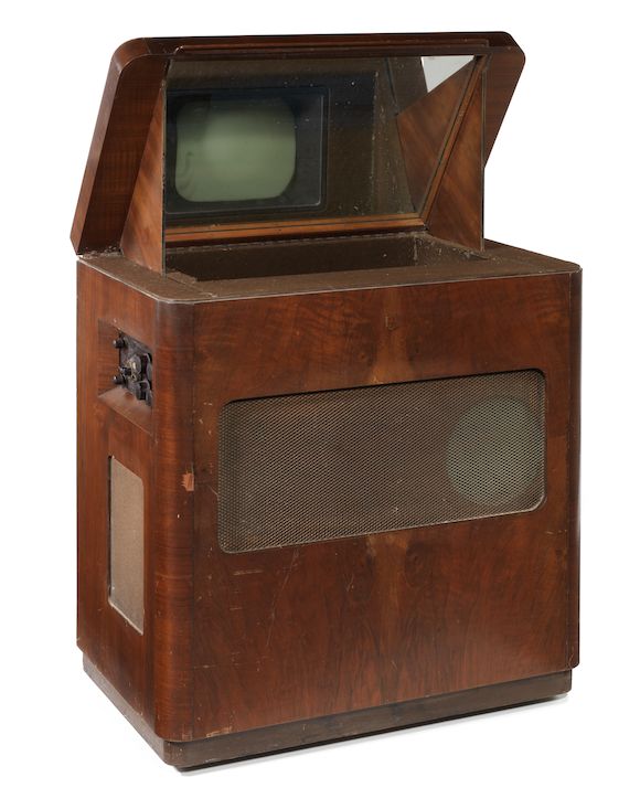 Bonhams : An Ekco type TSC48 mirror-lid television, 1948,