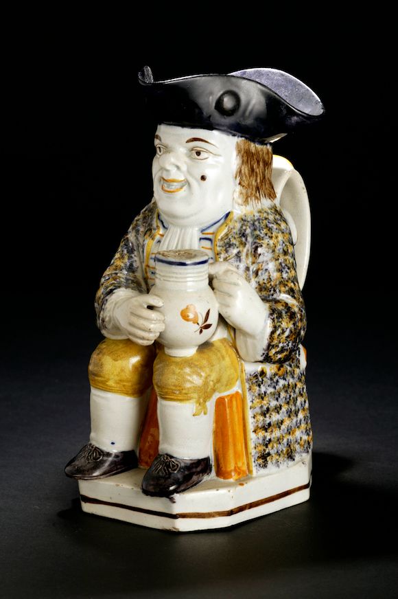 Bonhams : A Prattware Toby Jug circa 1800