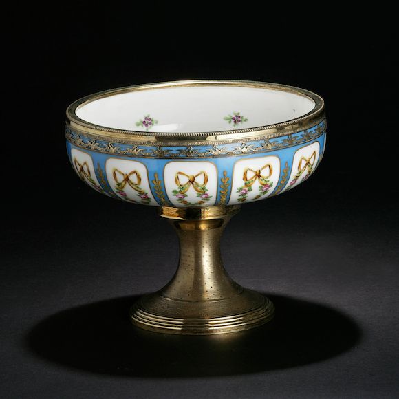 Bonhams : A French silver mounted Sèvres pattern bowl Late 19th century