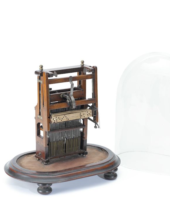 Bonhams : An important miniature Jacquard loom working model, French ...