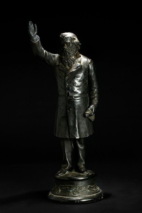 Bonhams : An Australian black painted terracotta figure of Sir Henry ...