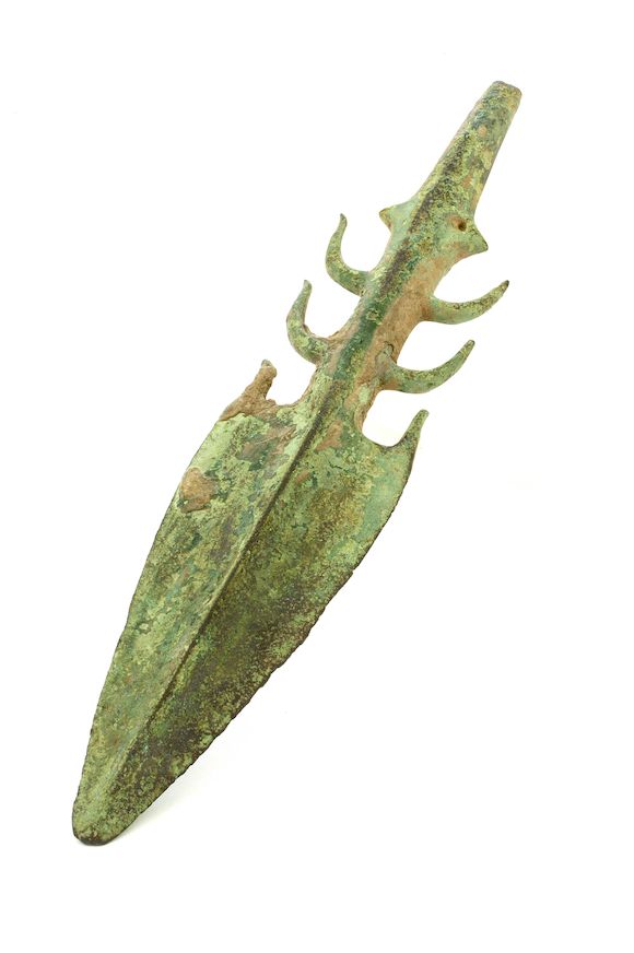 Bonhams : A Gangetic Valley copper harpoon India, Uttar Pradesh circa ...