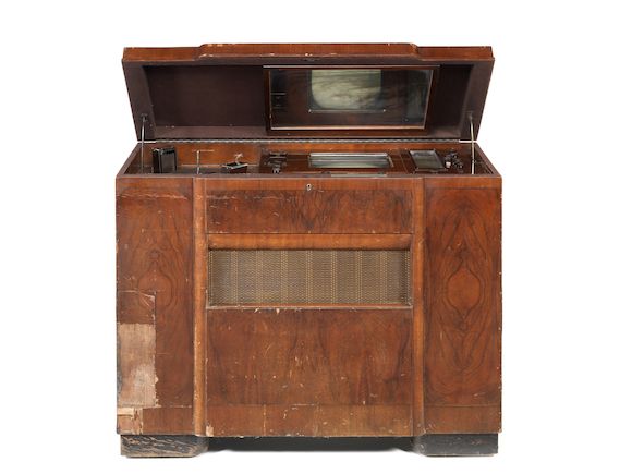 Bonhams : A Marconiphone type 703 cabinet console mirror-lid television ...