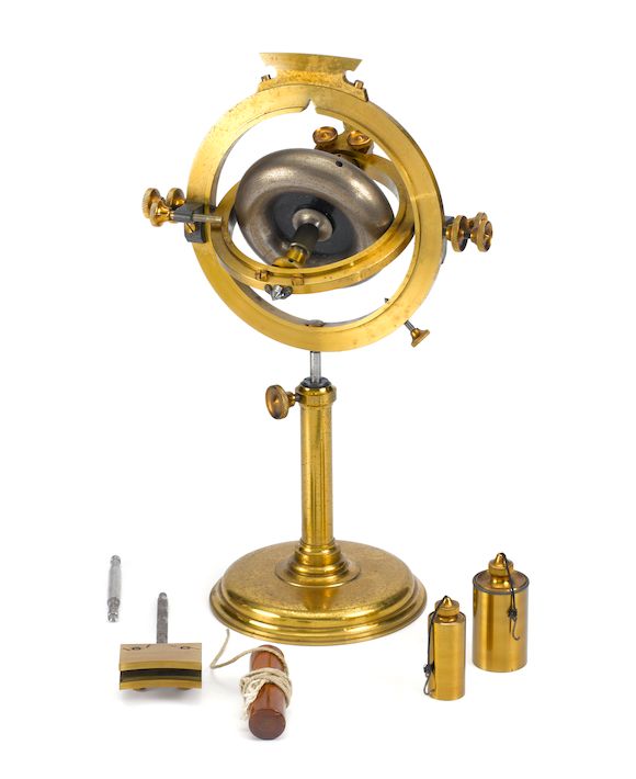 Bonhams : An exceptionally large brass bench gyroscope, English, third ...