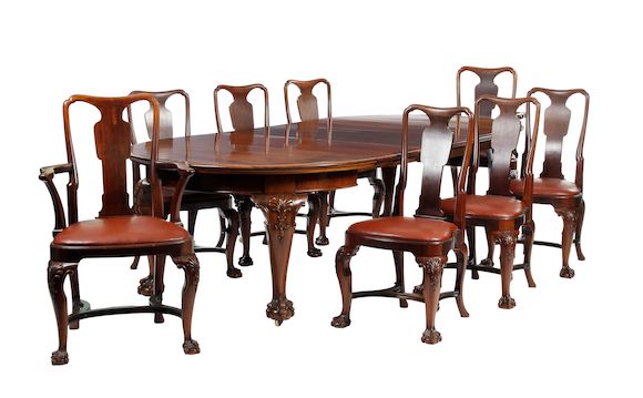 Bonhams : A late Victorian mahogany dining suite The chairs stamped ...