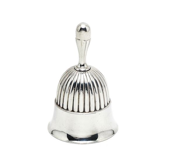 Bonhams : TIFFANY: An American silver table bell, the striker incuse ...