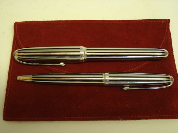 Bonhams : Cartier; A limited edition fountain pen and biro by Cartier ...