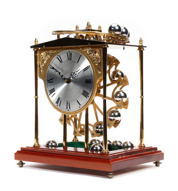 Bonhams : A late 20th Century falling ball mantel timepiece Anonymous