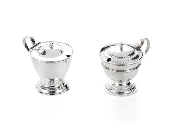 Bonhams : BIRMINGHAM GUILD OF HANDICRAFTS: A silver mustard pot ...