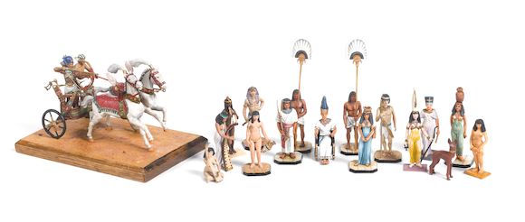 Bonhams : Rose Miniatures models of Ancient Egyptians 21