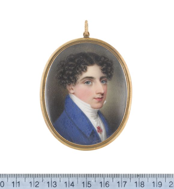 Bonhams : Adam Buck (Irish, 1759-1833) A Gentleman, wearing blue coat ...