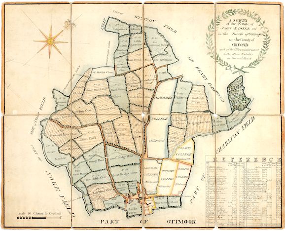 Bonhams : ESTATE MAP - OTMOOR, OXFORDSHIRE A Survey of the Estate of ...