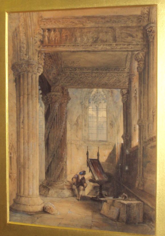 Bonhams : Samuel Read (British, 1816-1883) 'Rosslyn Chapel, with the ...
