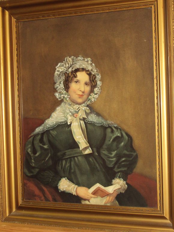 Bonhams : English School, (19th century) Portrait of a lady reading ...