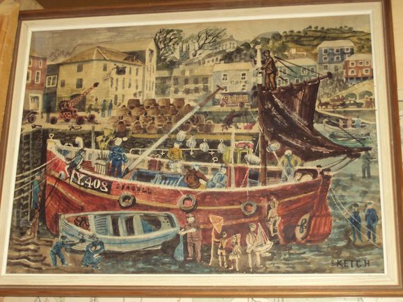 Bonhams : David Gentleman (British, 1930) 'Cornish Pilchard Boat ...