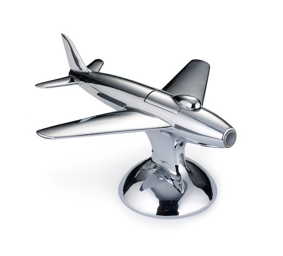 Bonhams : DUNHILL: A chrome plated 'Jet Plane' table lighter, designed ...