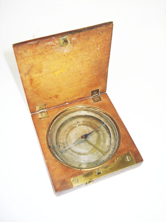 Bonhams : A fruitwood cased compass, Austrian, second quarter of the ...