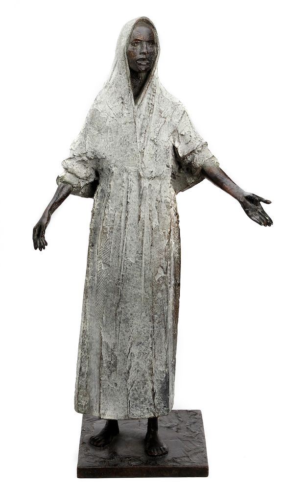 Bonhams : David Backhouse (British, born 1941) Standing woman with ...