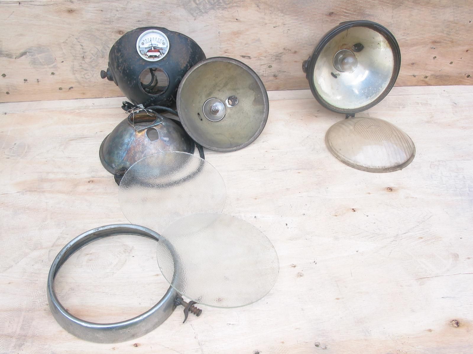 Bonhams Cars : A pair of Velocette Miller 6-inch Headlights