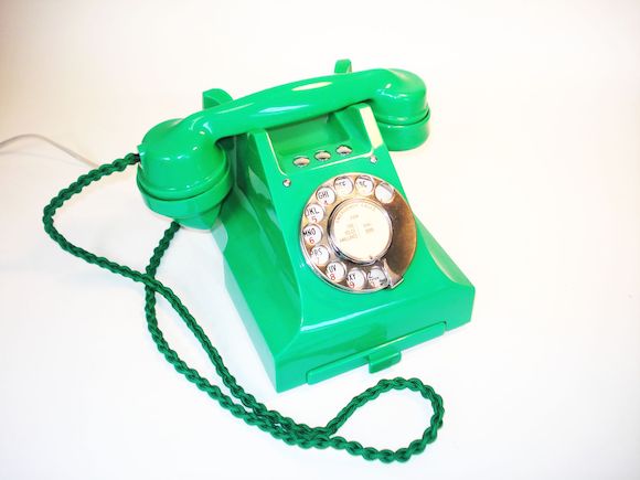 Bonhams : A type 328F green bakelite telephone, impressed mark 164 - 50,