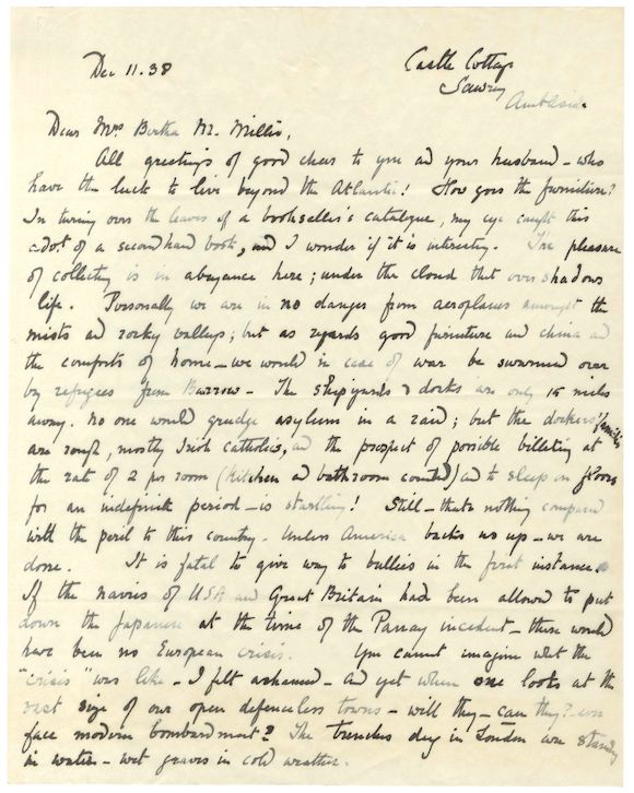Bonhams : POTTER (BEATRIX) Autograph letter signed, to Bertha Mahony ...