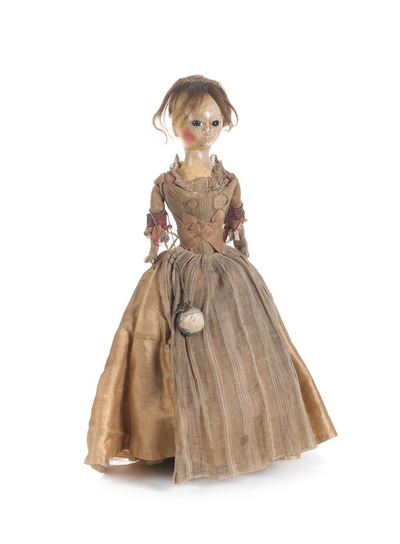 Bonhams : A George II wooden doll, English circa 1750