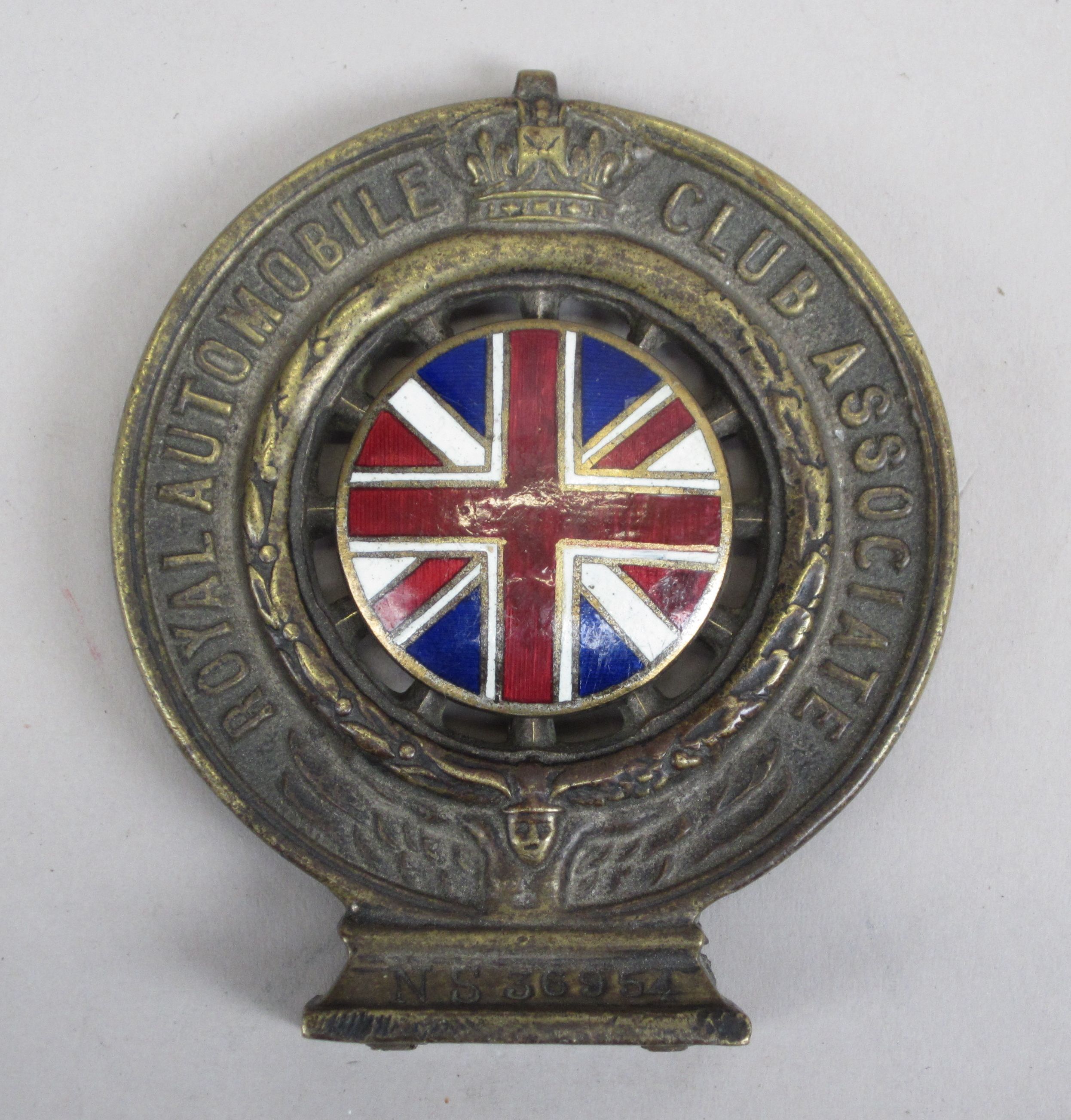 Bonhams Cars : An early RAC member's motorcycle badge,
