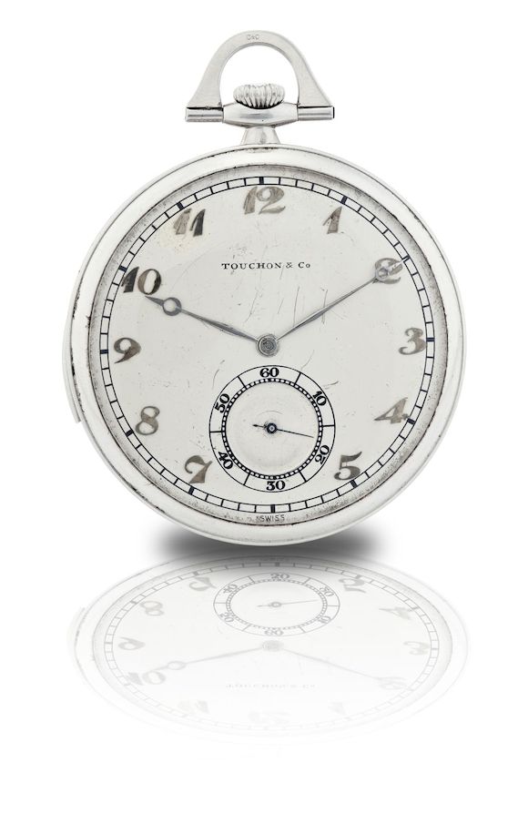 Bonhams : Touchon & Co. A vintage PT950 platinum crown winding minute ...