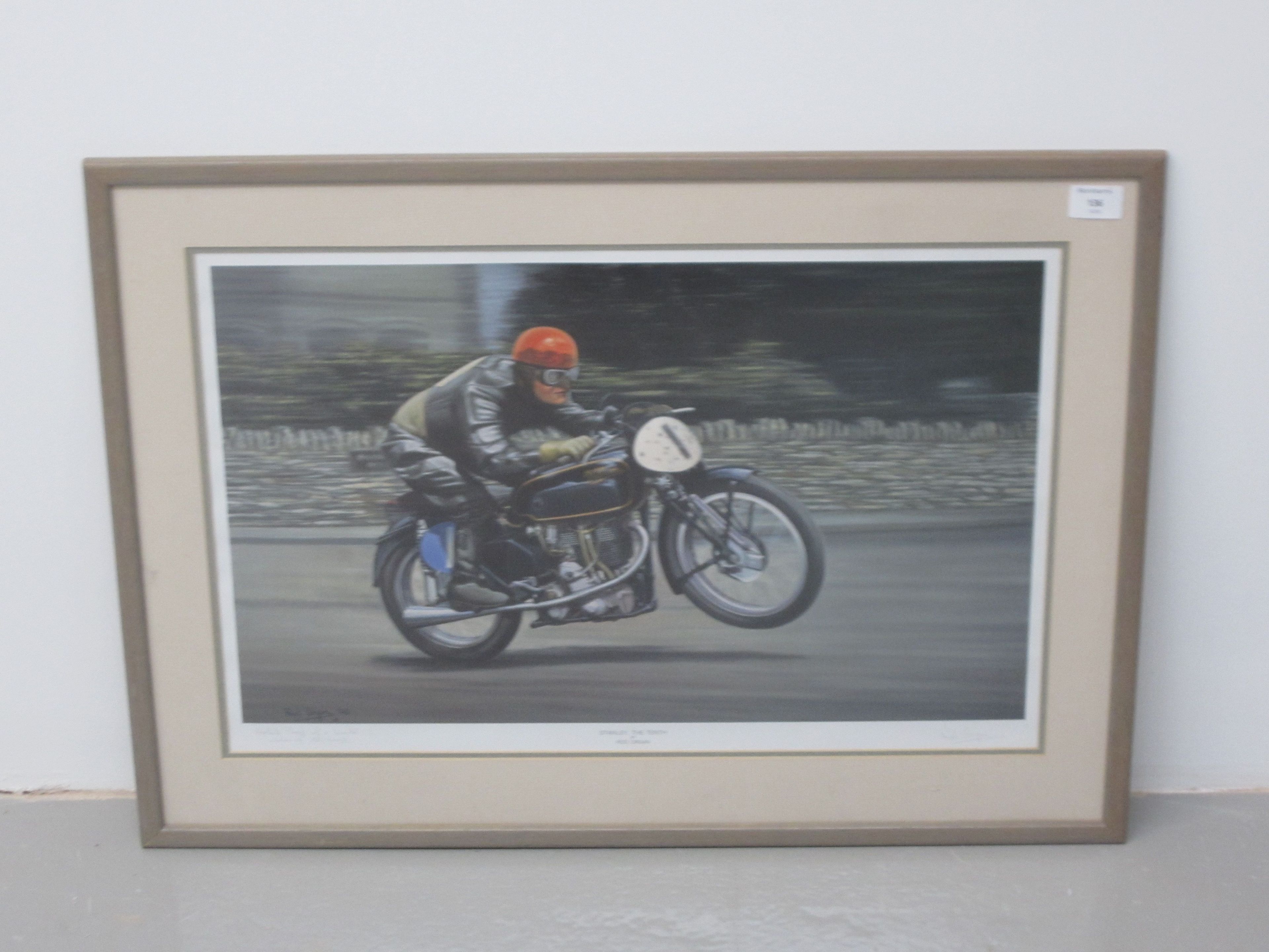 Bonhams Cars : 'Stanley the Tenth' signed print after Rod Organ,