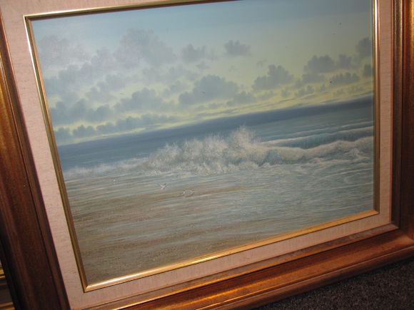 Bonhams : Nicholas Mace (born 1949) Sea Shore 29x39.5cm