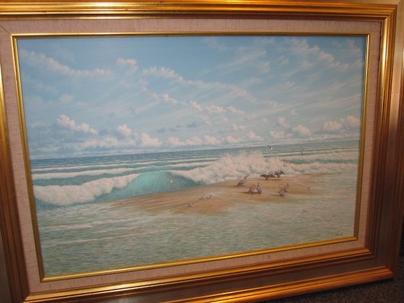 Bonhams : Nicholas Mace (born 1949) Sea Shore 39x60cm
