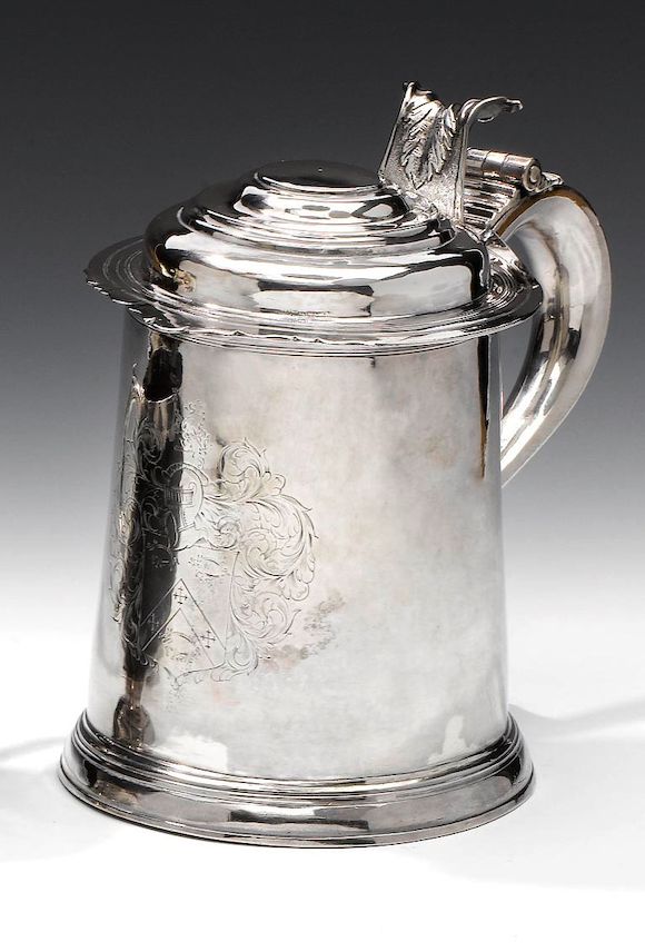 Bonhams : A Queen Anne Irish silver tankard, by Anthony Stanley, Dublin ...