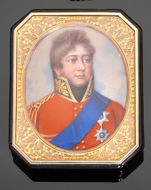 Bonhams : An early 19th century Royal presentation portrait box, the ...
