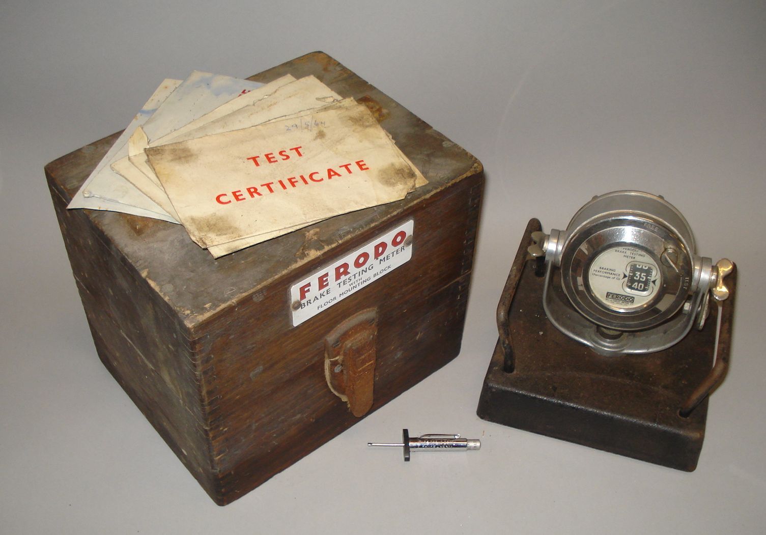 Bonhams Cars : A Ferodo brake testing meter by Tapley Meters Limited ...