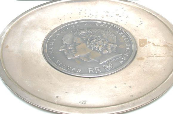 Bonhams : CARTIER: A metalware commemorative dish, stamped to reverse ...