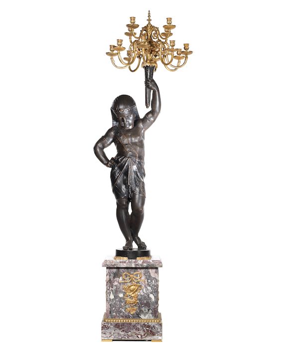 Bonhams : A French late 19th/ early 20th century Egyptian Revival gilt ...