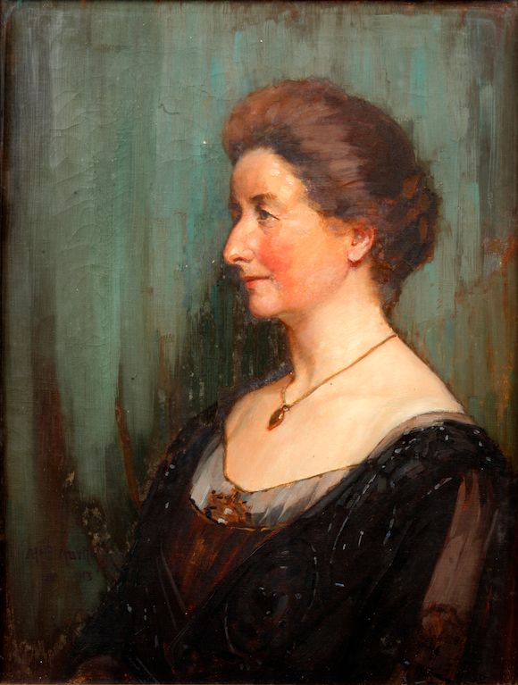 Bonhams : Alfred Hartley (British, 1855-1933) Portrait of a lady